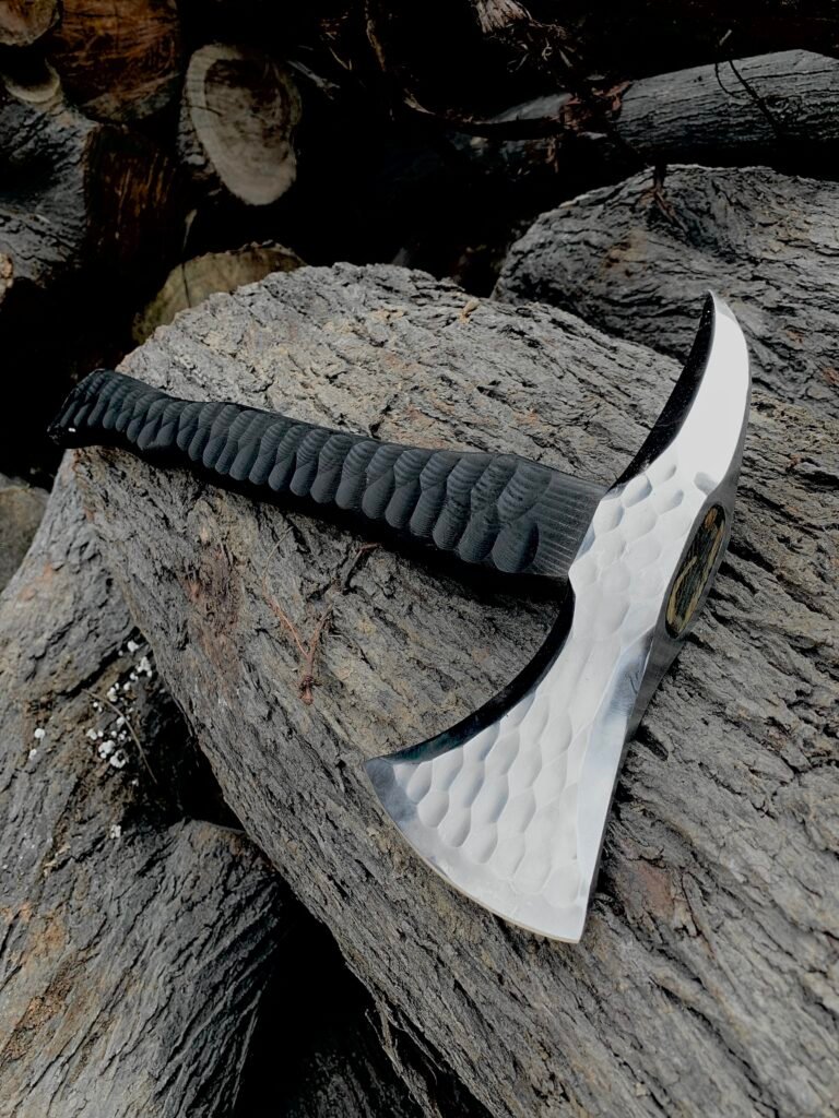 Customised Handmade Axe Hatchet HandForged mirror polish Carbon steel ...